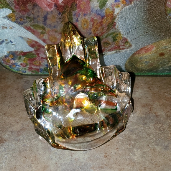 Accents | Art Glass Maple Leaf Olympics Paperweight | Poshmark